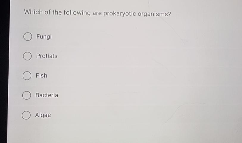 Solved Which of the following are prokaryotic | Chegg.com