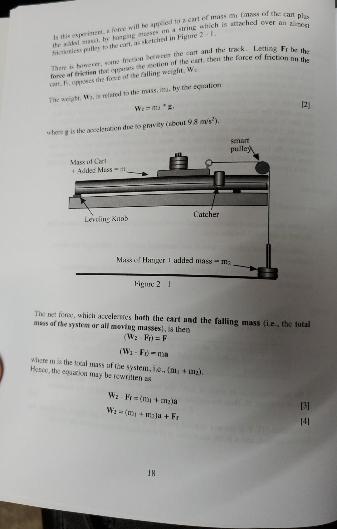 Solved UNIT-2: Newton's Second Law of Motion PRE-LAB | Chegg.com