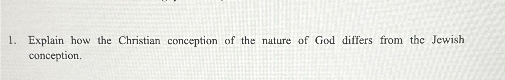 Solved Explain how the Christian conception of the nature of | Chegg.com