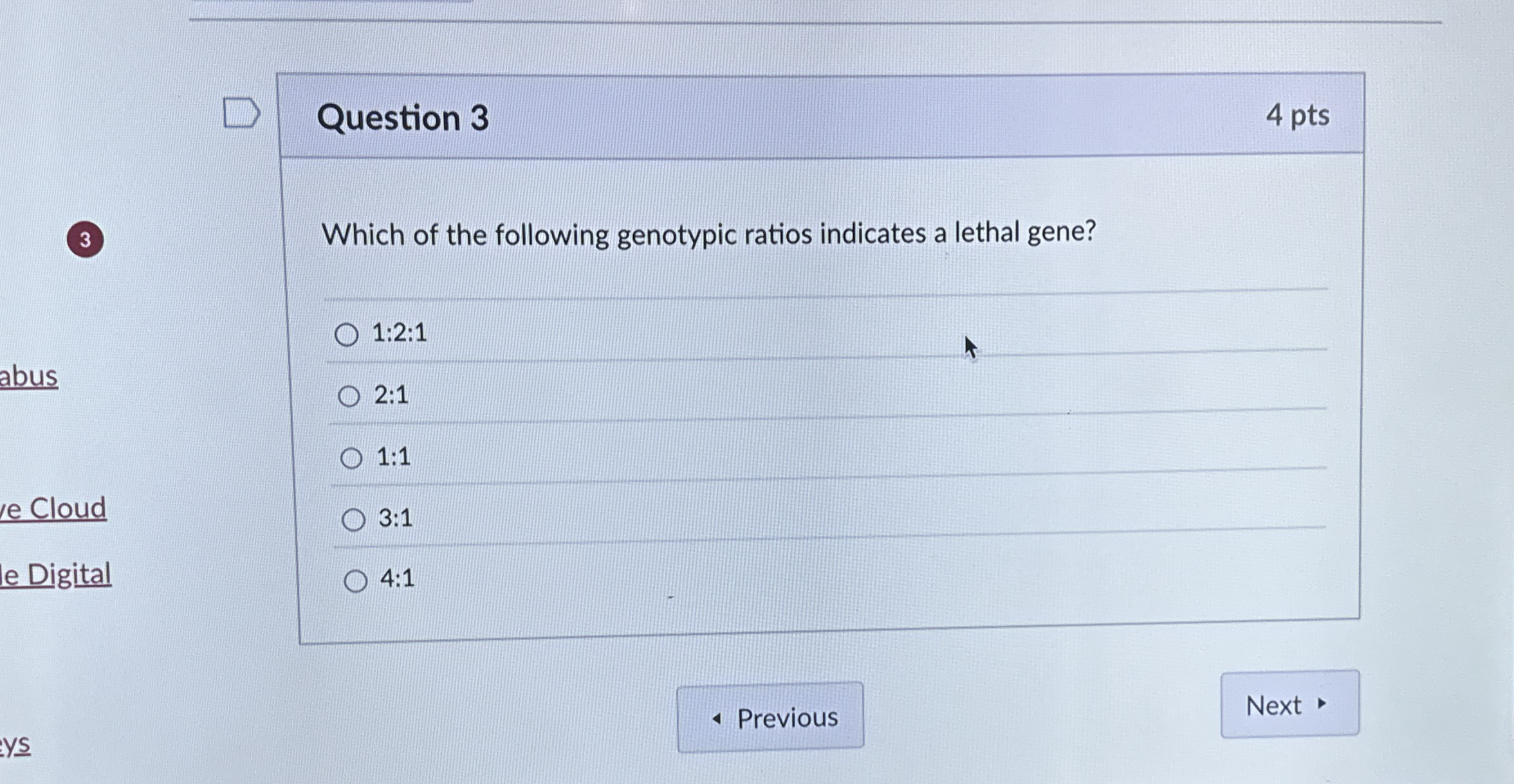 Solved Question 34 ﻿ptsWhich of the following genotypic | Chegg.com