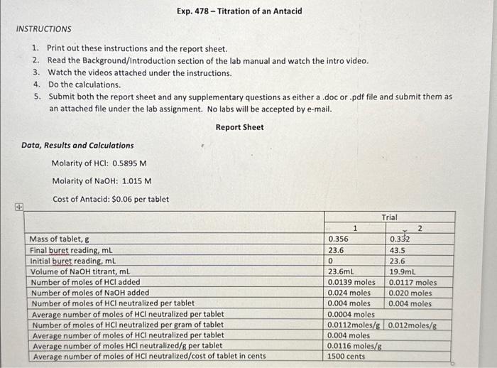 Solved INSTRUCTIONS 1. Print out these instructions and the | Chegg.com