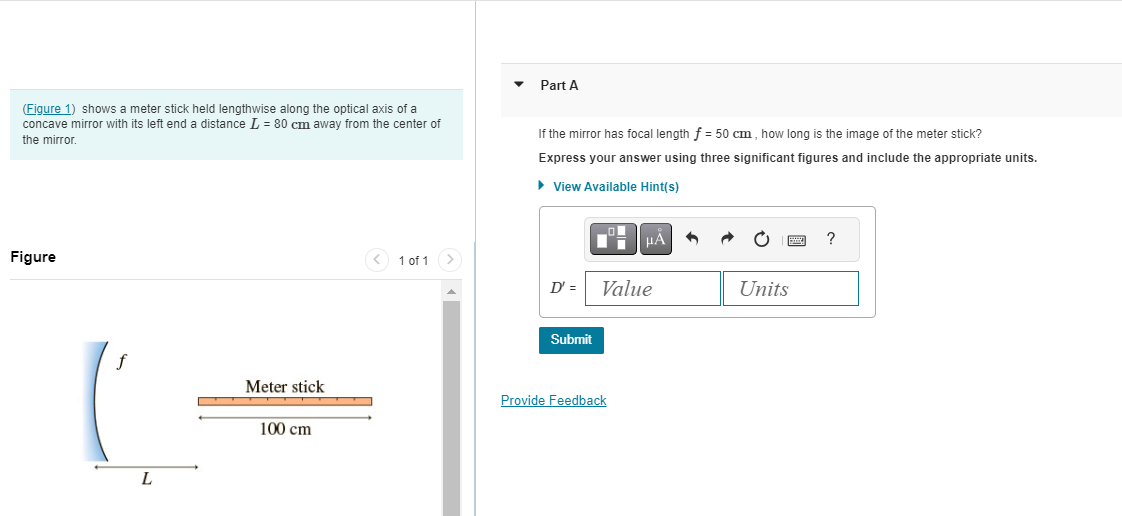 Solved (Figure 1) ﻿shows a meter stick held lengthwise along | Chegg.com