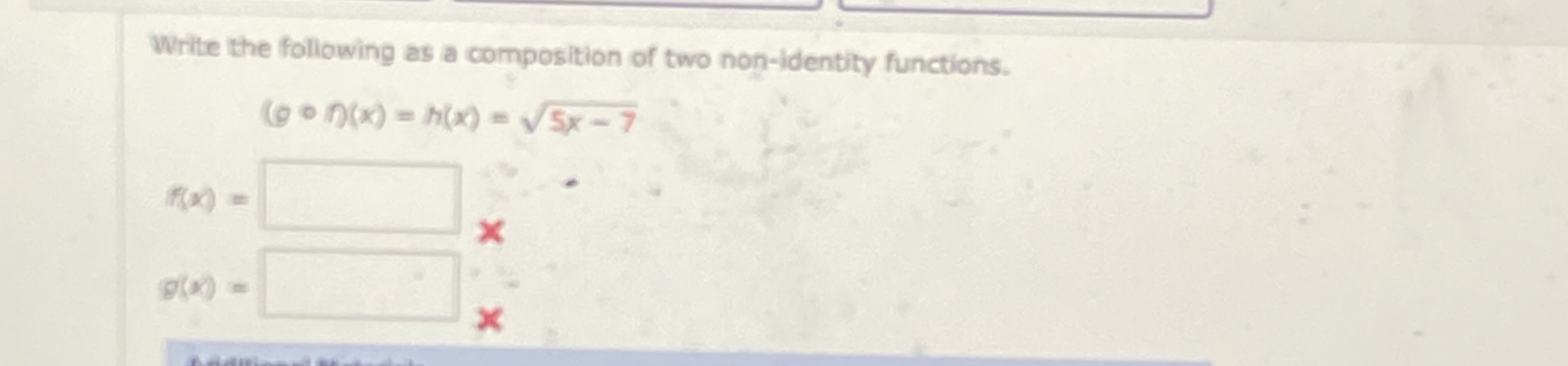 Solved Write the following as a composition of two | Chegg.com