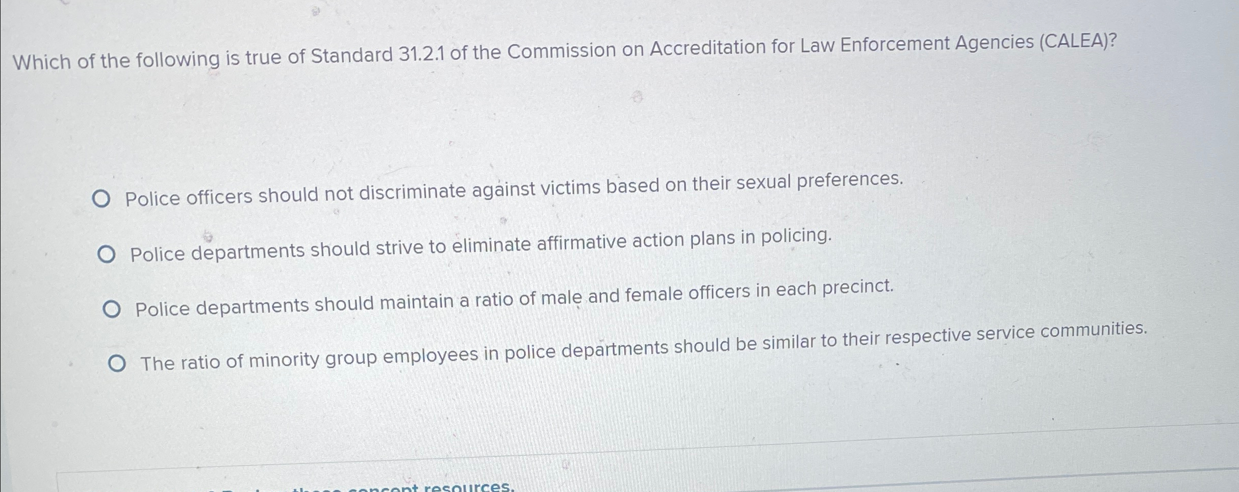 Solved Which of the following is true of Standard 31.2.1 ﻿of | Chegg.com