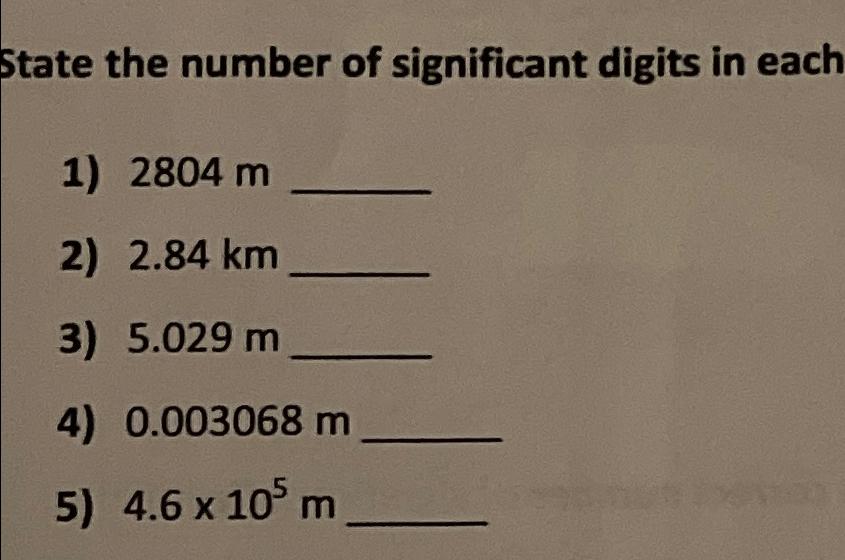 Solved State the number of significant digits in | Chegg.com