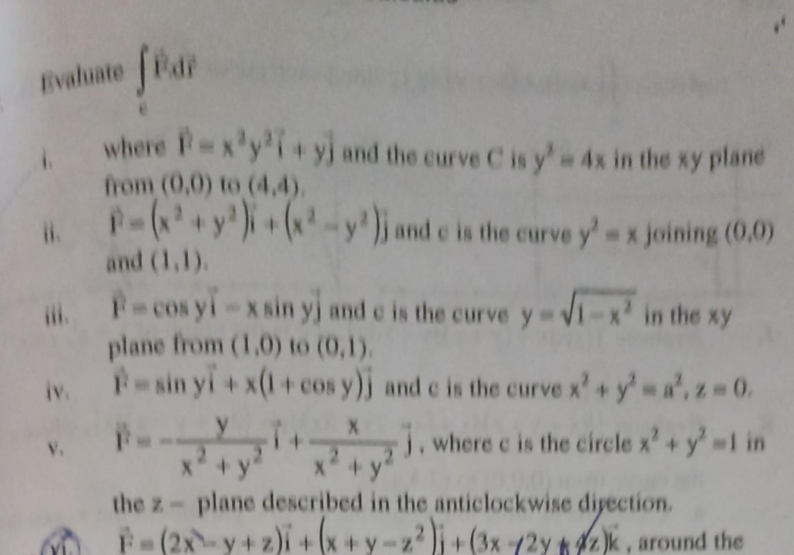 Solved Evaluate where = xy + y) and the curve Cisy'e dx in | Chegg.com
