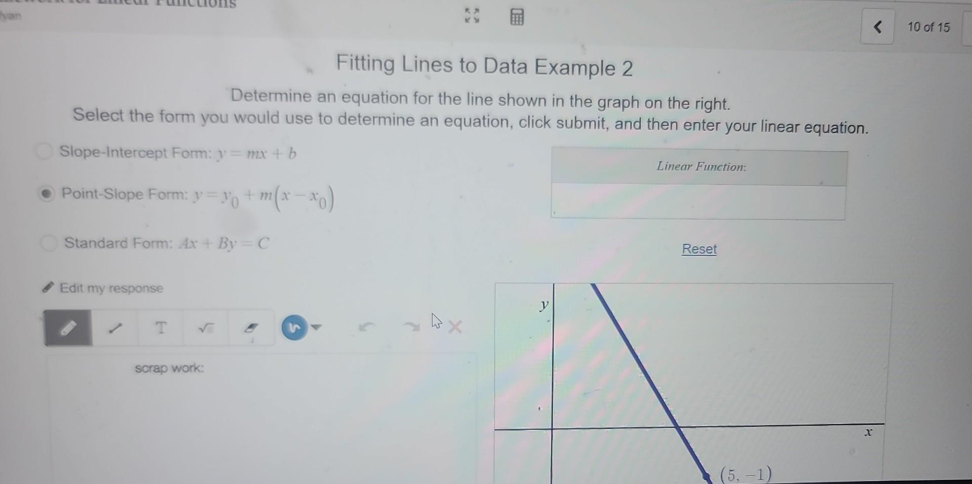 Solved Fitting Lines to Data Example 2 Determine an equation | Chegg.com