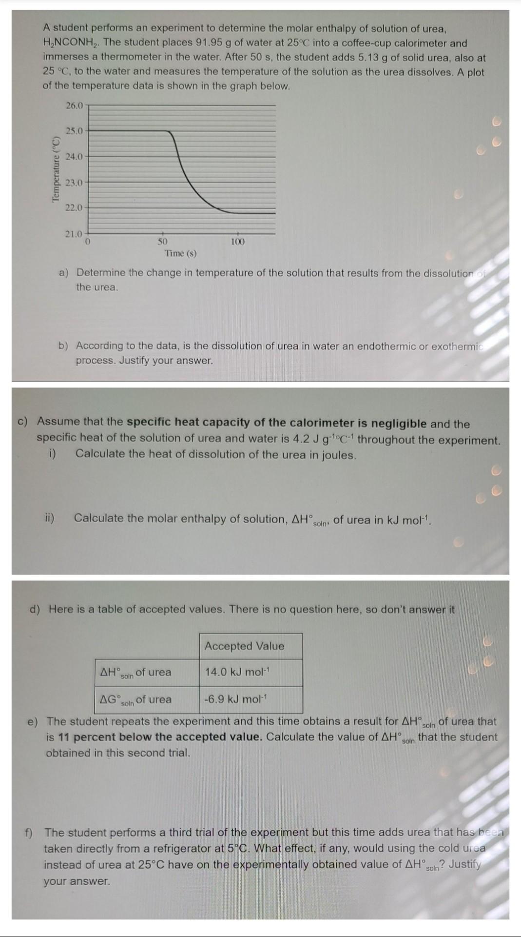 Solved A student performs an experiment to determine the | Chegg.com