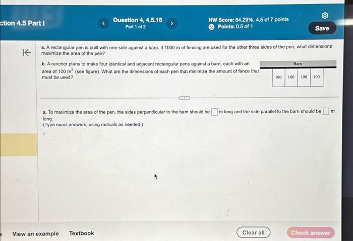 Solved ction 4.5 Part I Question 4, 4.5.16 Part 1 of 2 > HW | Chegg.com