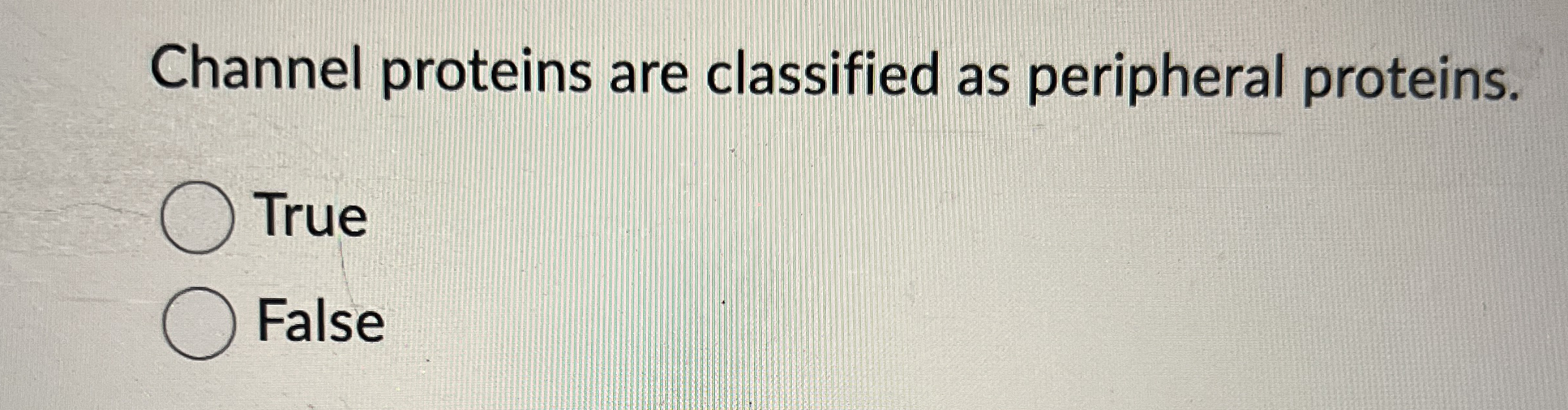 Solved Channel proteins are classified as peripheral | Chegg.com