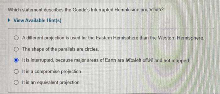 Solved Which statement describes the Goode's Interrupted | Chegg.com