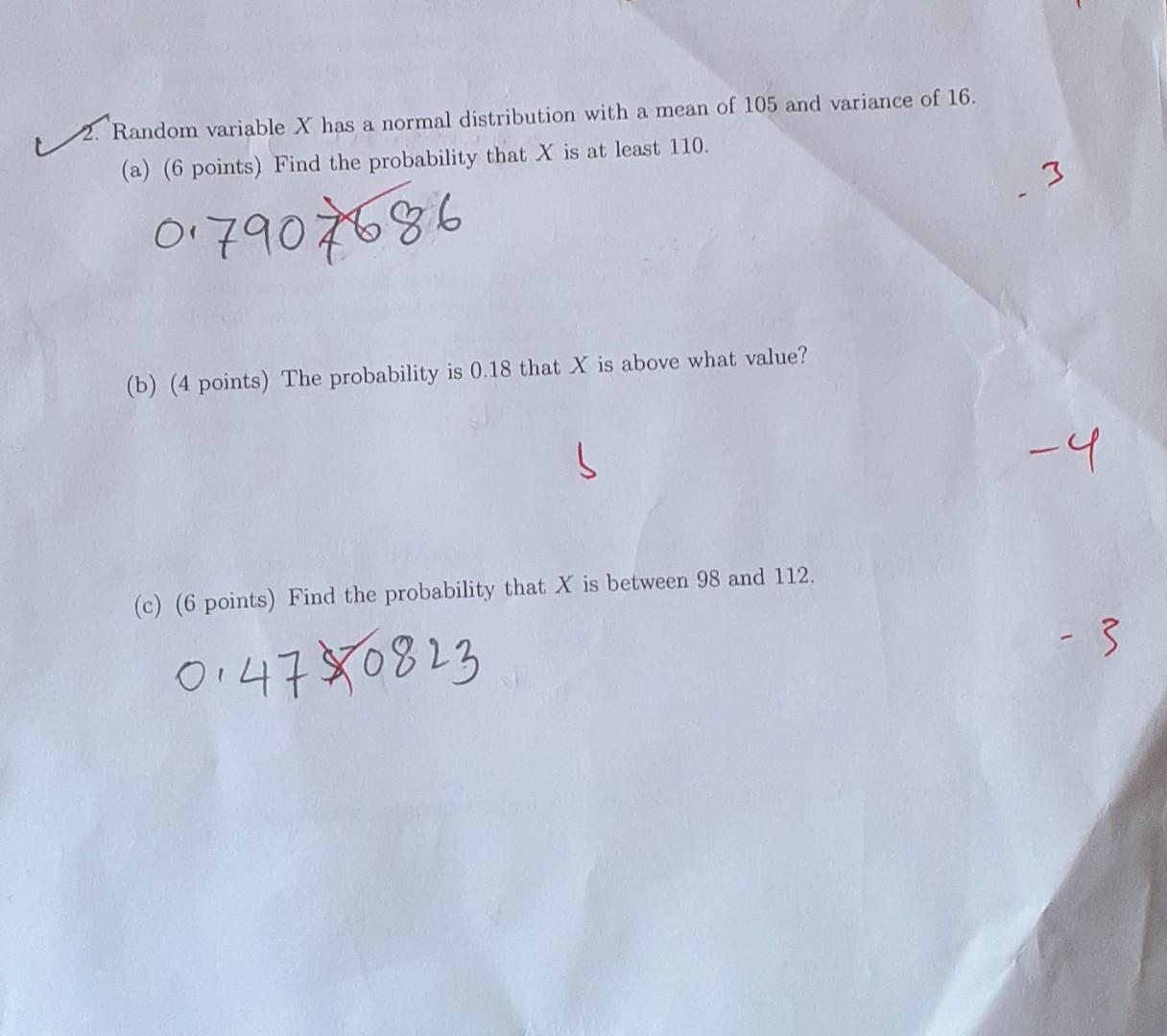 Solved Random variable X has a normal distribution with a | Chegg.com