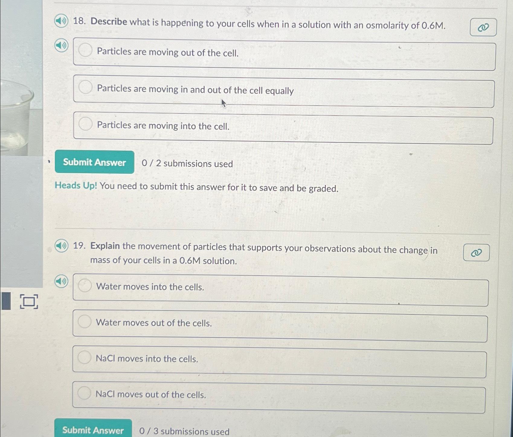 Solved Describe what is happening to your cells when in a | Chegg.com