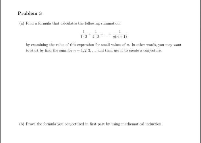 Solved (a) Find a formula that calculates the following | Chegg.com