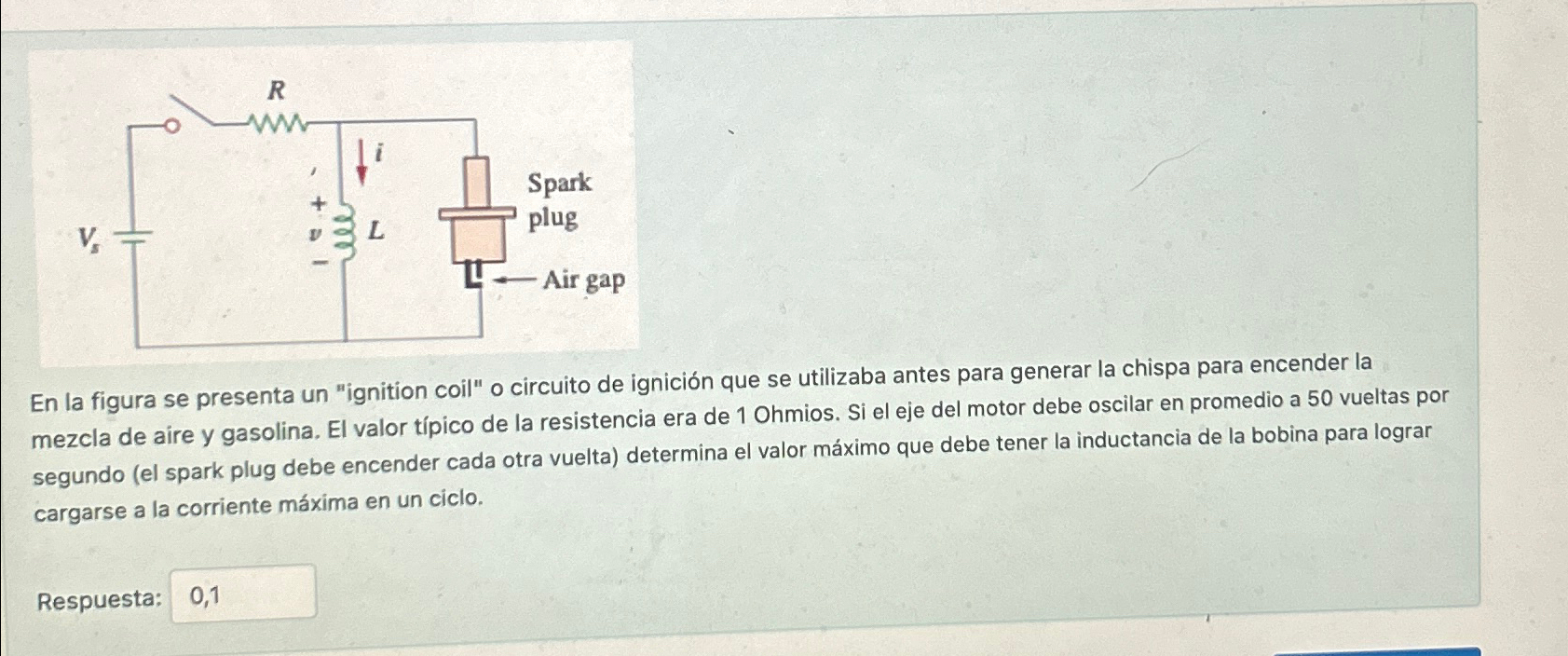 Solved En la figura se presenta un "ignition coil" o | Chegg.com