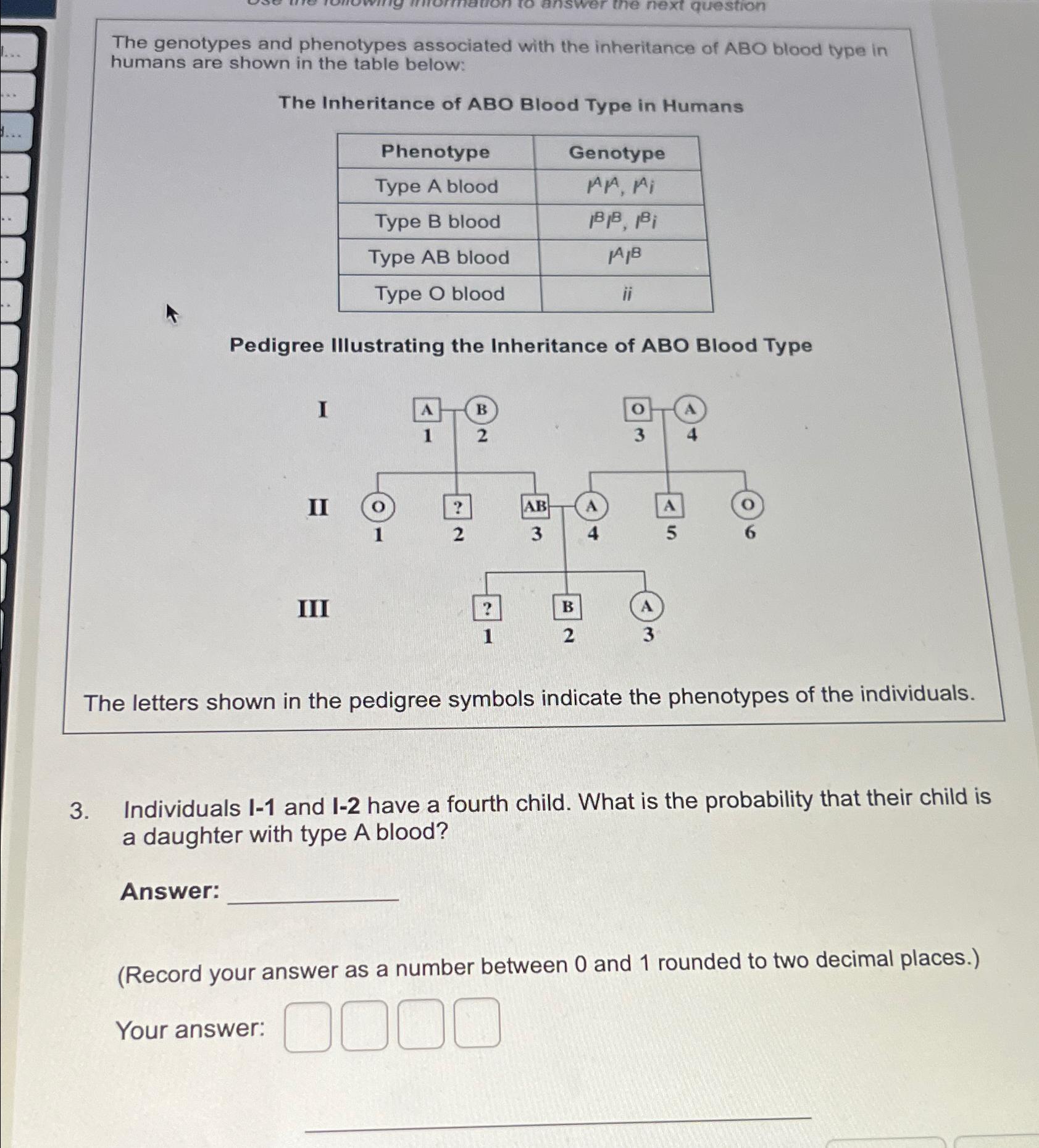 Solved The genotypes and phenotypes associated with the | Chegg.com