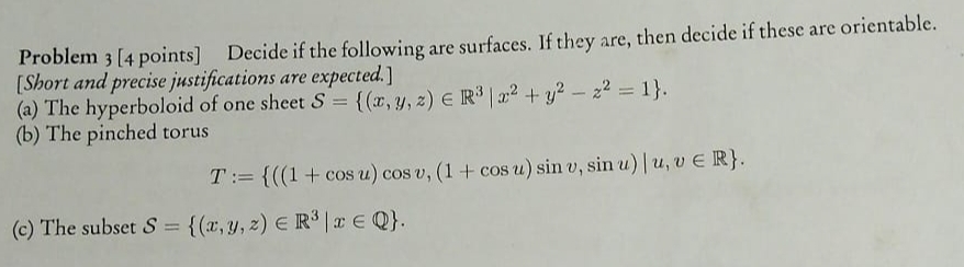 Solved Problem 3 [4 ﻿points] ﻿Decide if the following are | Chegg.com