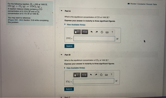 Solved Review Constants Periodic Table Part A For the | Chegg.com