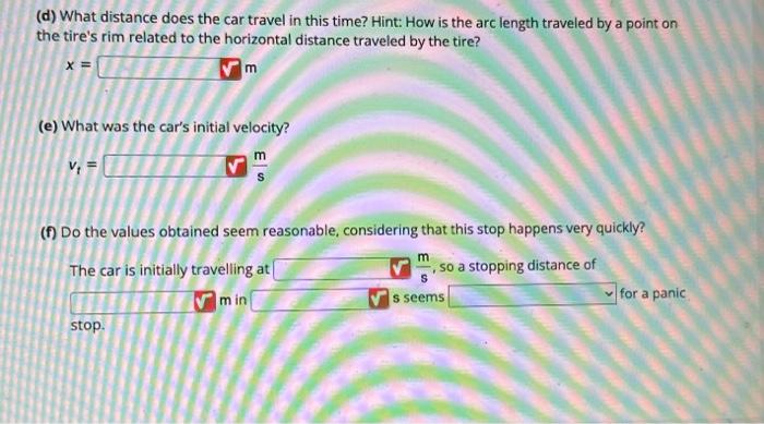 Solved 1. During a very quick stop, a car decelerates at | Chegg.com