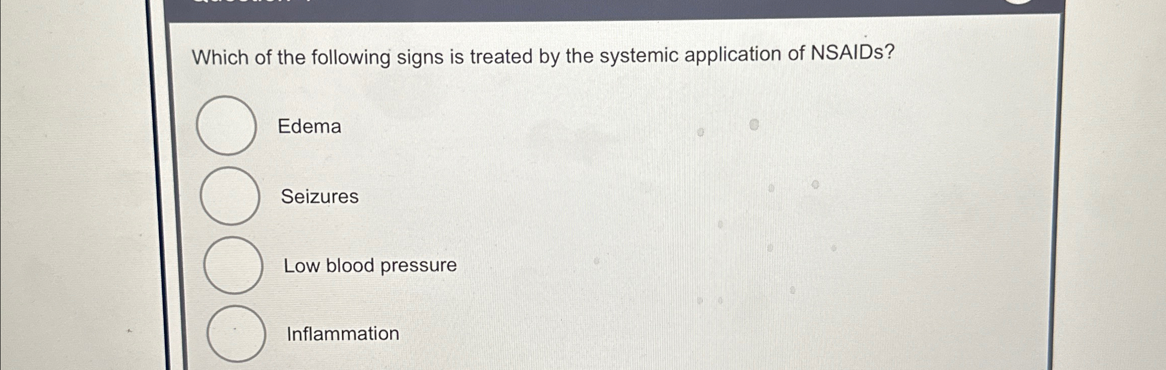 Solved Which of the following signs is treated by the | Chegg.com