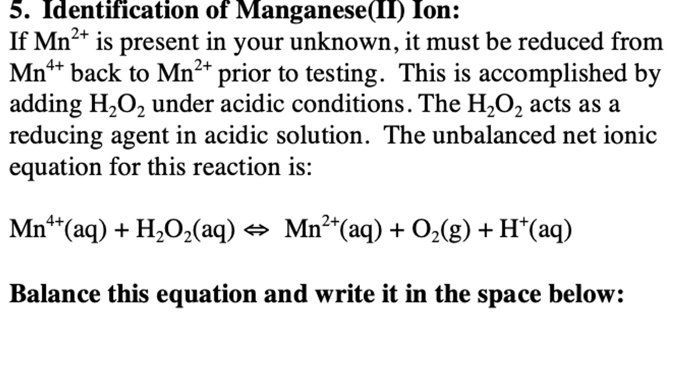 Solved The unbalanced net ionic equation for this reaction | Chegg.com
