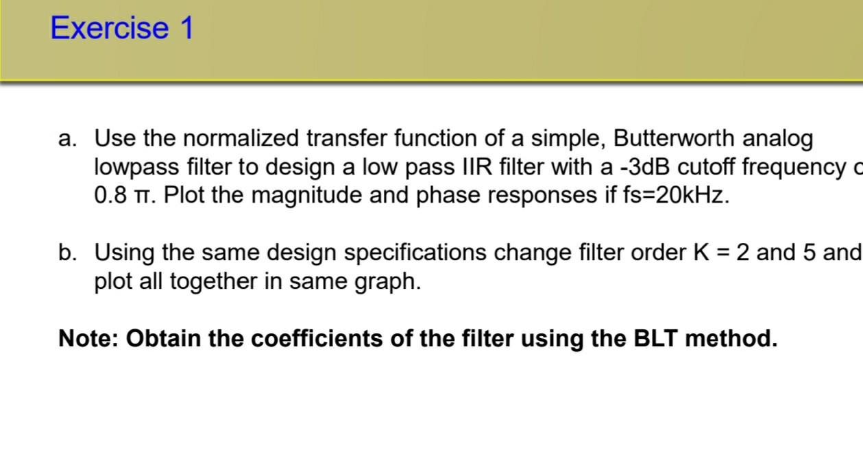 Solved a. Use the normalized transfer function of a simple, | Chegg.com