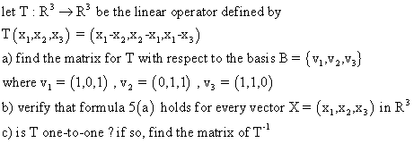 Solved let T: R# rightarrow R3 be the linear operator | Chegg.com