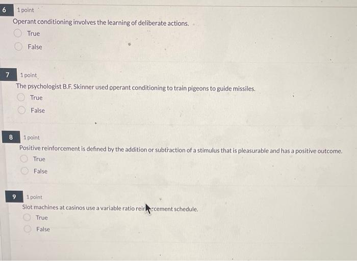 Solved Operant conditioning involves the learning of | Chegg.com