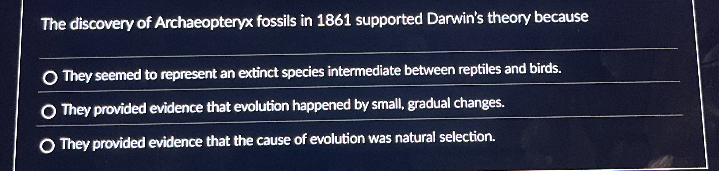 Solved The discovery of Archaeopteryx fossils in 1861 | Chegg.com
