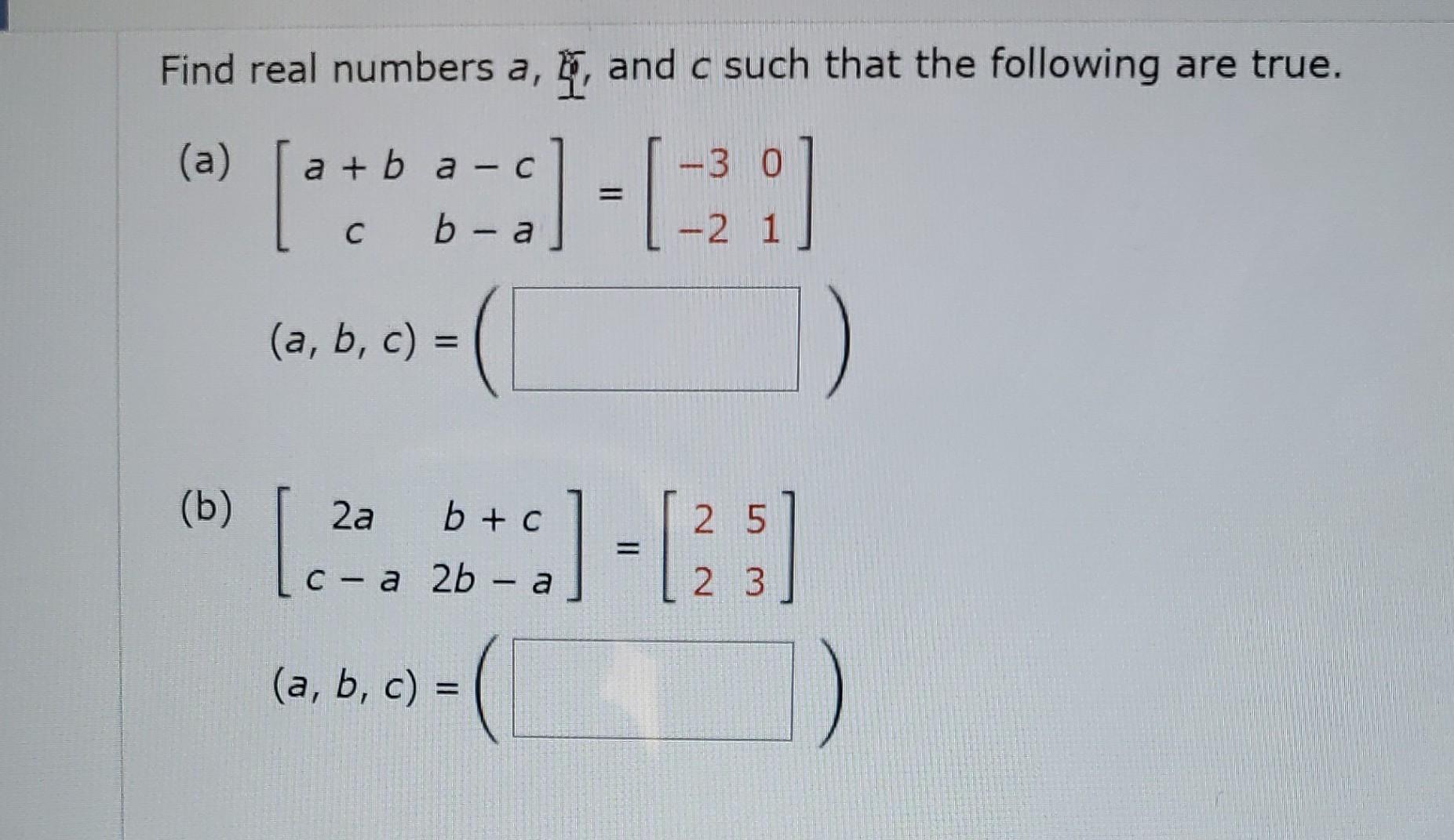 Solved Find real numbers a,ξ, and c such that the following | Chegg.com