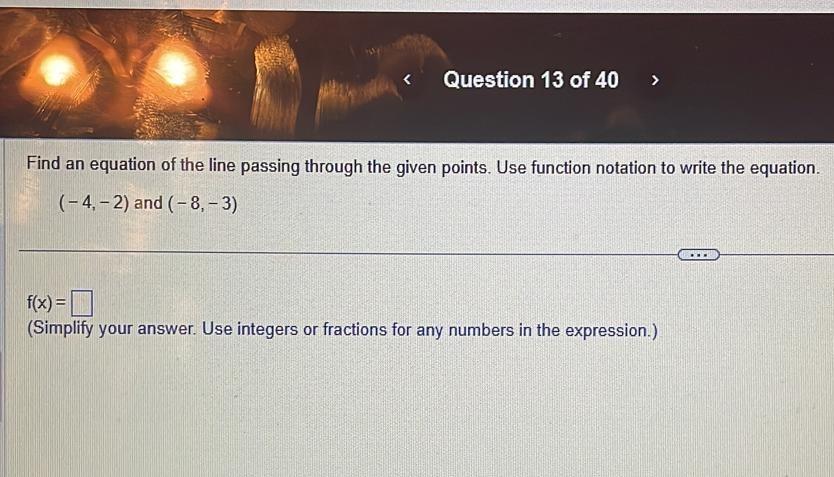 Solved Find an equation of the line passing through the | Chegg.com