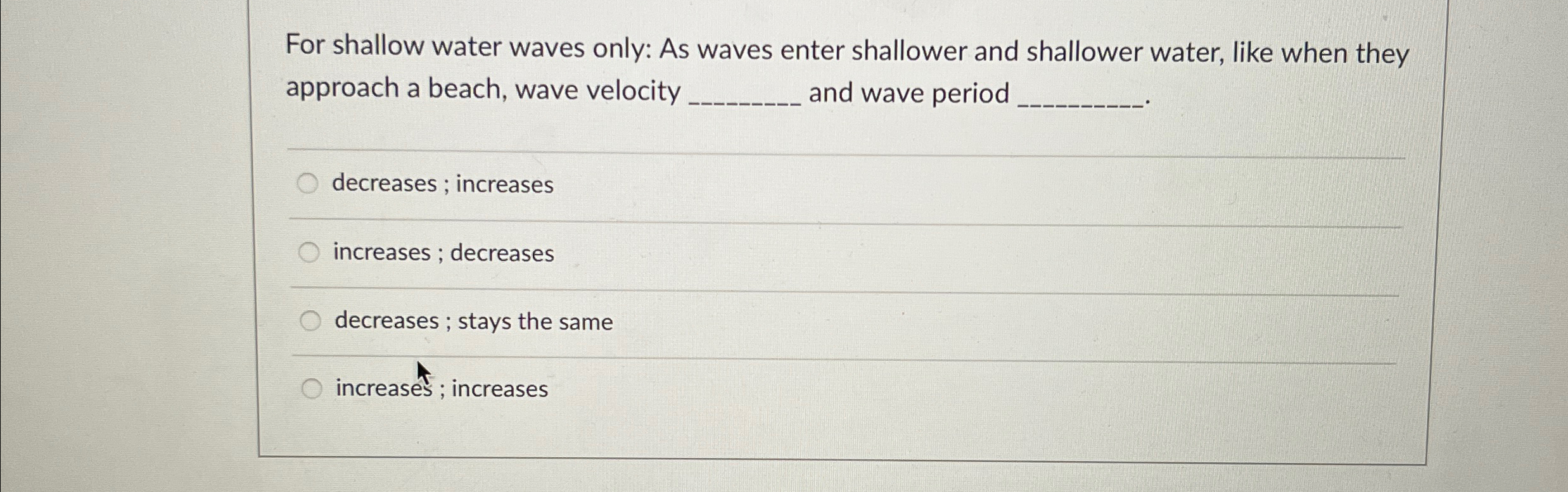 Solved For shallow water waves only: As waves enter | Chegg.com