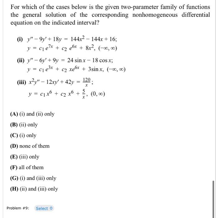 Solved For which of the cases below is the given | Chegg.com