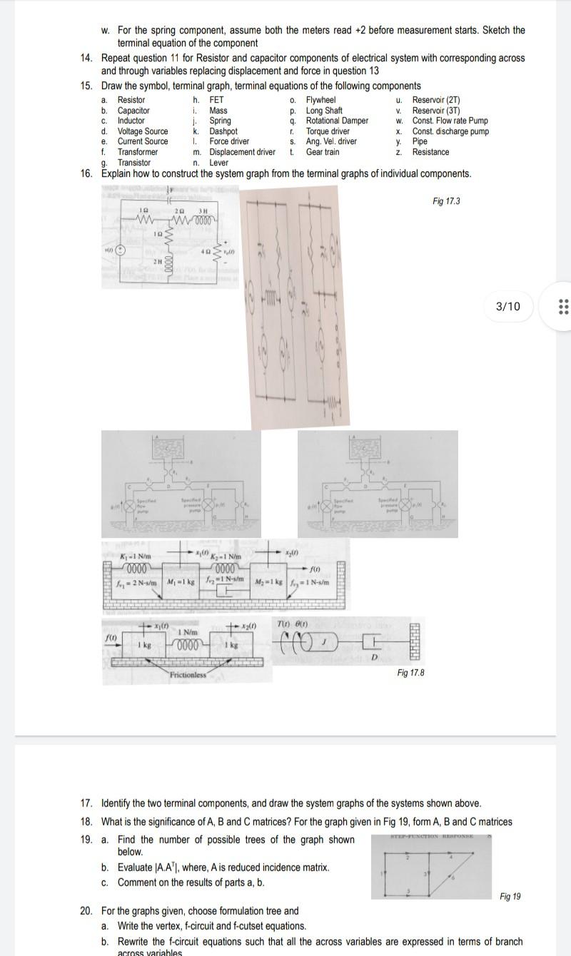 17. Identify the two terminal components, and draw | Chegg.com