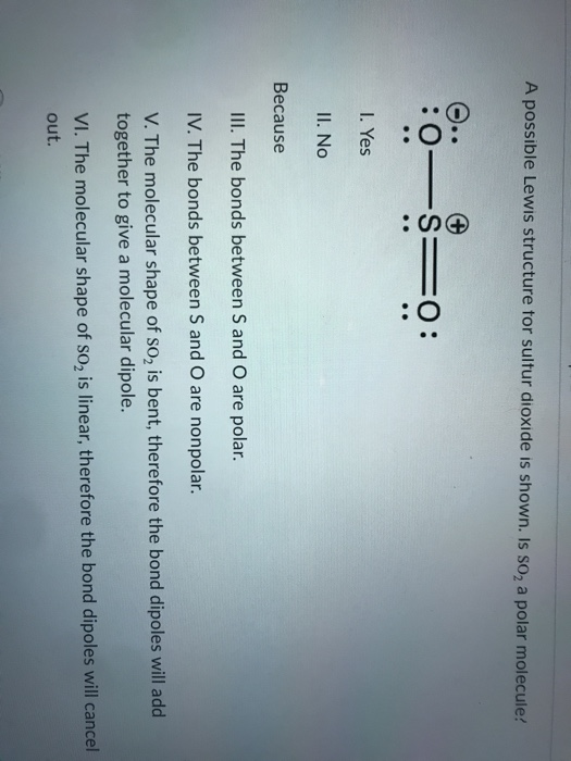 Solved A possible Lewis structure for sulfur dioxide is | Chegg.com