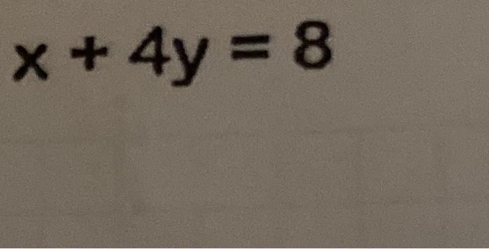 Solved x + x + 4y = 8 | Chegg.com