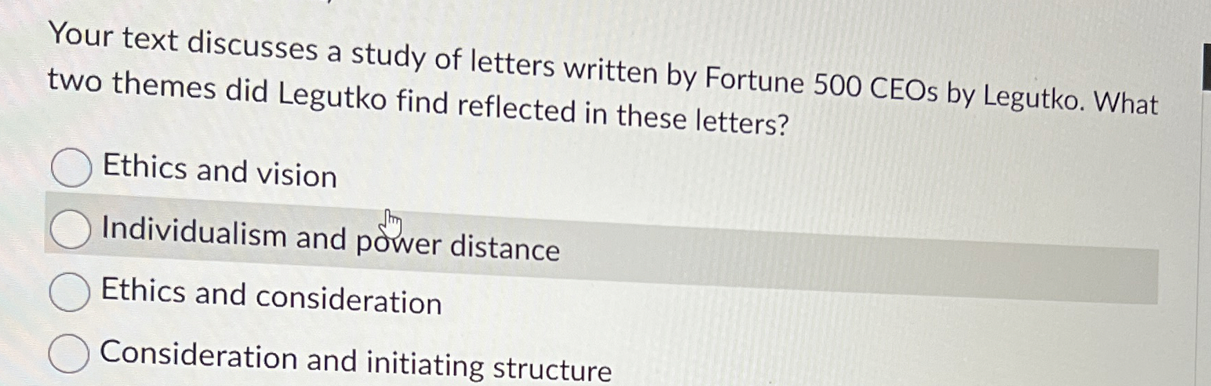 Solved Your text discusses a study of letters written by | Chegg.com