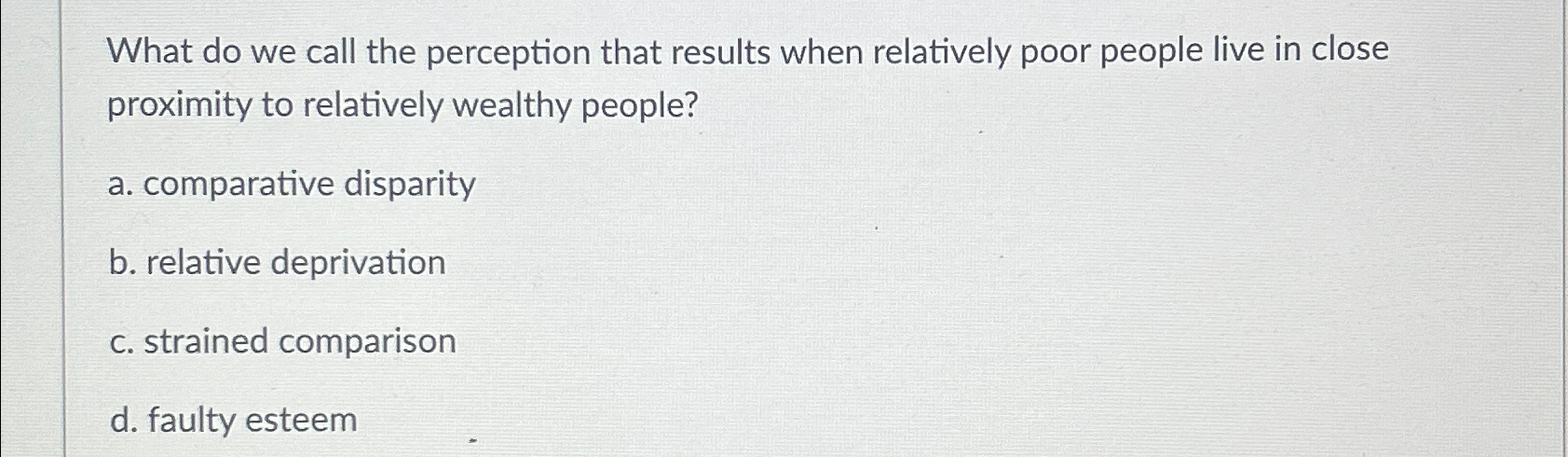 Solved What do we call the perception that results when | Chegg.com