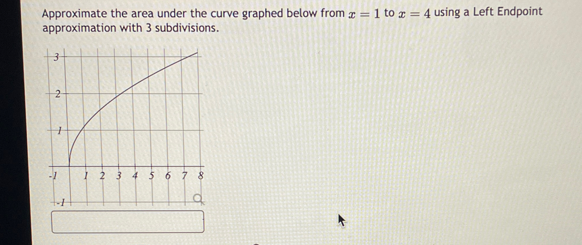 Solved 1- ﻿Estimate the area under the graph of f(x)=1x+1 | Chegg.com