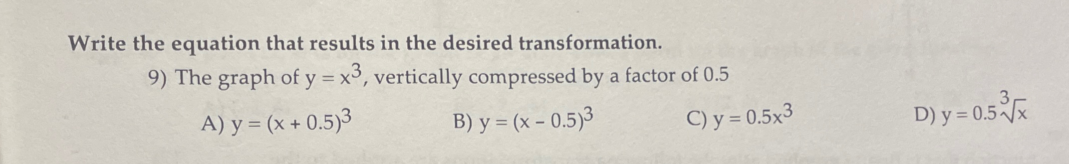 Solved Write the equation that results in the desired | Chegg.com