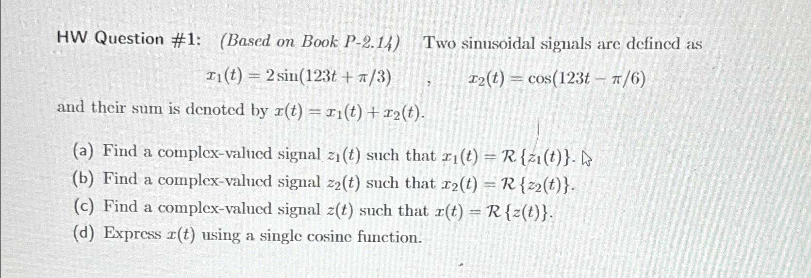 Solved HW Question #1: (Based on Book P-2.14) ﻿Two | Chegg.com