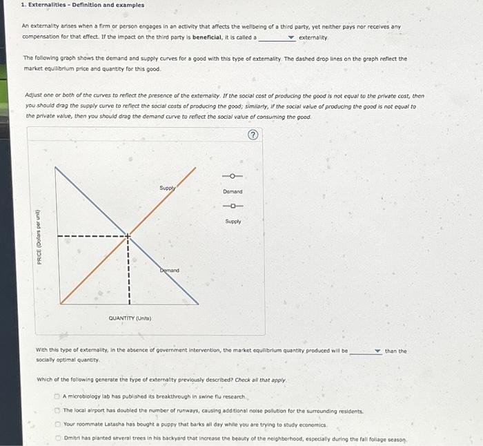Solved An externality arises when a firm or person engages | Chegg.com