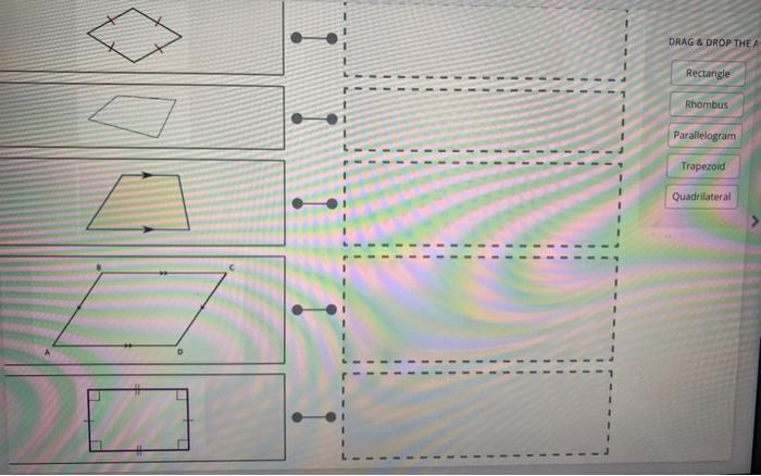 Solved DRAG & DROP THEA Rectangle Rhombus Parallelogram | Chegg.com