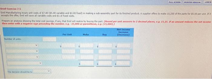 Solved FULL SCREEN PRINTER VERSION | Chegg.com