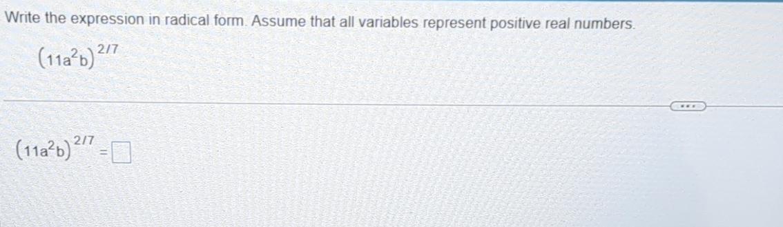 Solved Write the expression in radical form. Assume that all | Chegg.com