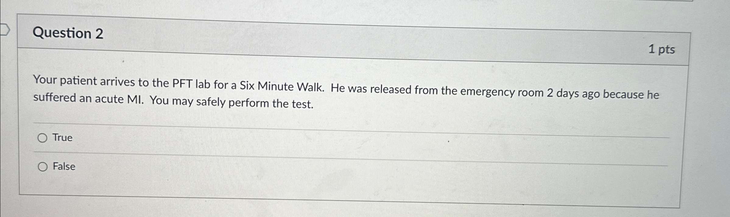 Solved Question 21 ﻿ptsYour patient arrives to the PFT lab | Chegg.com