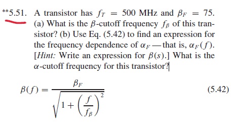 Solved A transistor has = 500 ﻿MHz and ßF = 75.(a) ﻿What is | Chegg.com