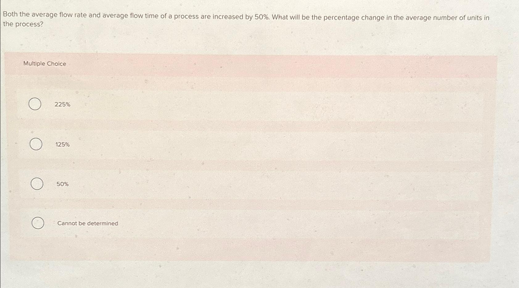 Solved Both the average flow rate and average flow time of a | Chegg.com