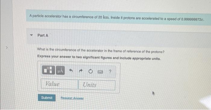 Solved A particle accelerator has a circumference of 20 km. | Chegg.com