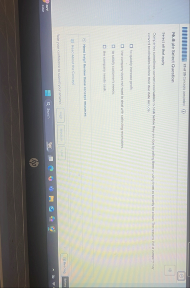 Solved 23 ﻿of 25 ﻿Concepts completedMultiple Select | Chegg.com